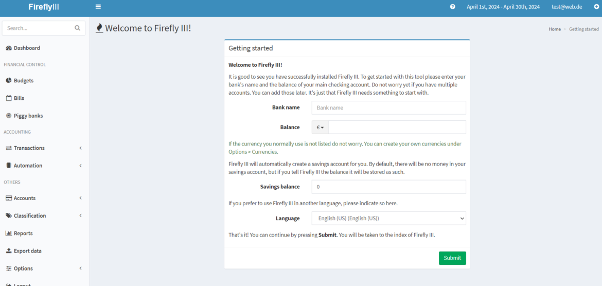 Firefly III – mit Docker und Traefik installieren | goNeuland
