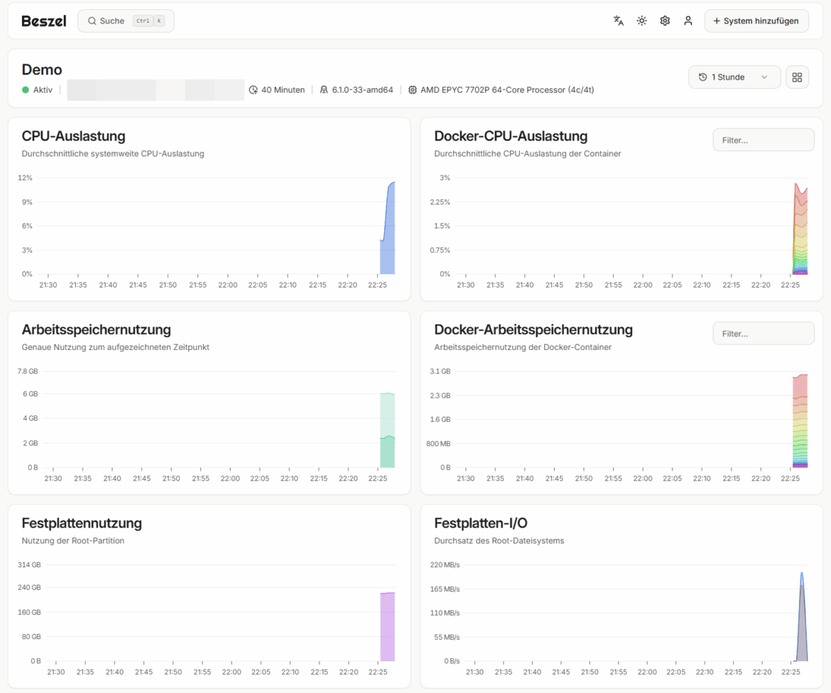 Beszel – Monitoring-System mit Docker und Traefik installieren | goNeuland